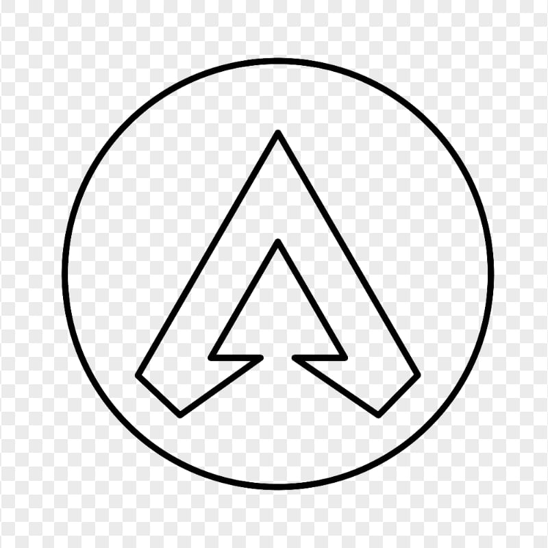 HD Round Outline Black Apex Legends Logo Symbol PNG | Citypng
