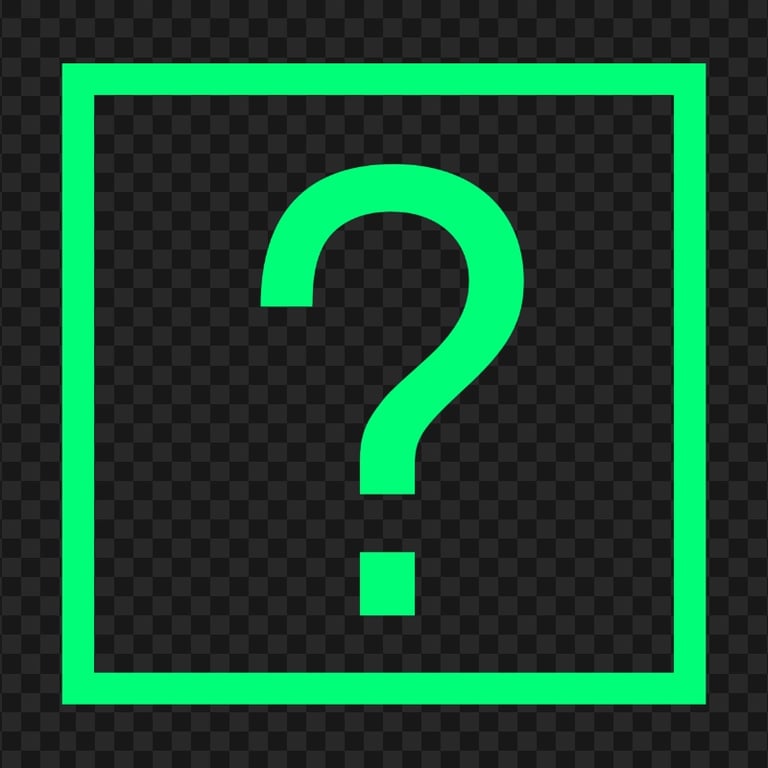 Square Green Question Mark Icon FREE PNG | Citypng