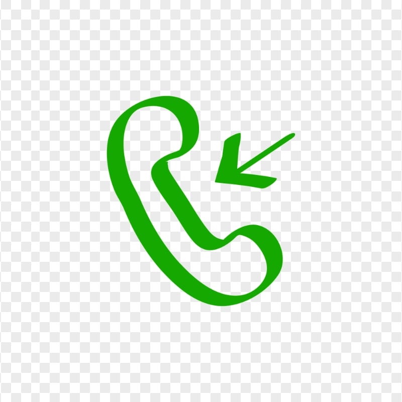 HD Green Hand Draw Phone Receive A Call Icon Transparent PNG | Citypng