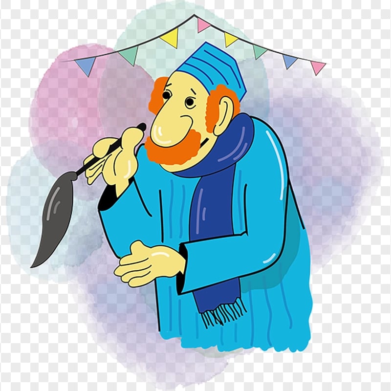 Cartoon Illustration Ramadan Old Muslim | Citypng