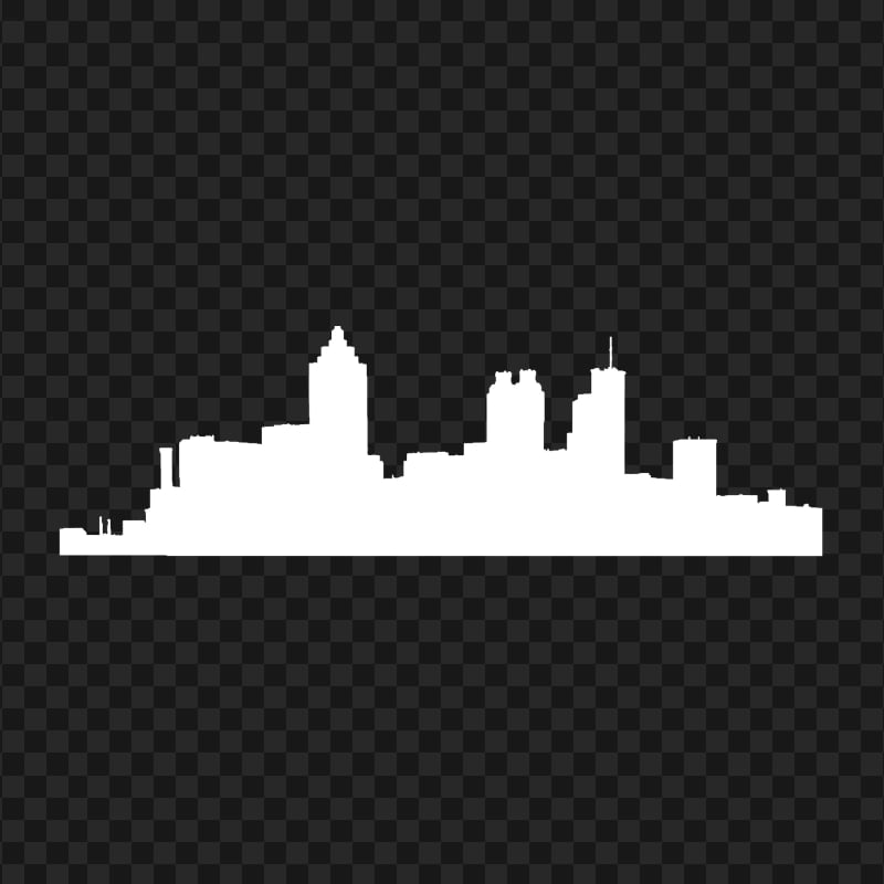 Atlanta Skyline City White Silhouette PNG IMG | Citypng