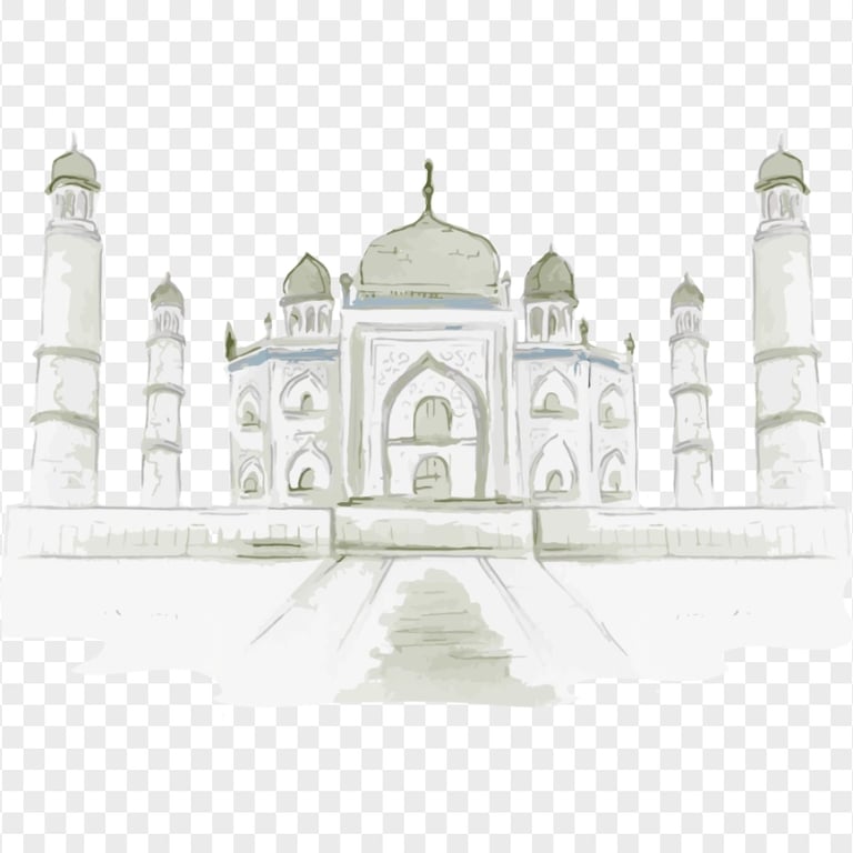 Drawing Digital Taj Mahal Shape Illustration Art | Citypng