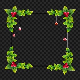 Santa Christmas Decorated Scene Frame HD PNG | Citypng