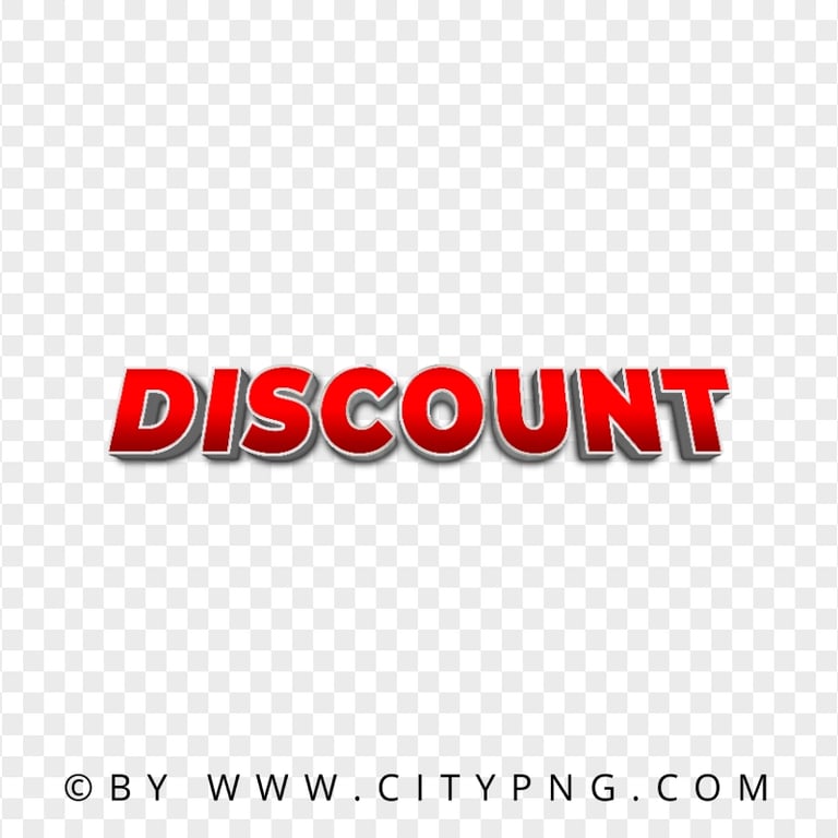 Discount 3D Word Label Logo Sign HD PNG | Citypng