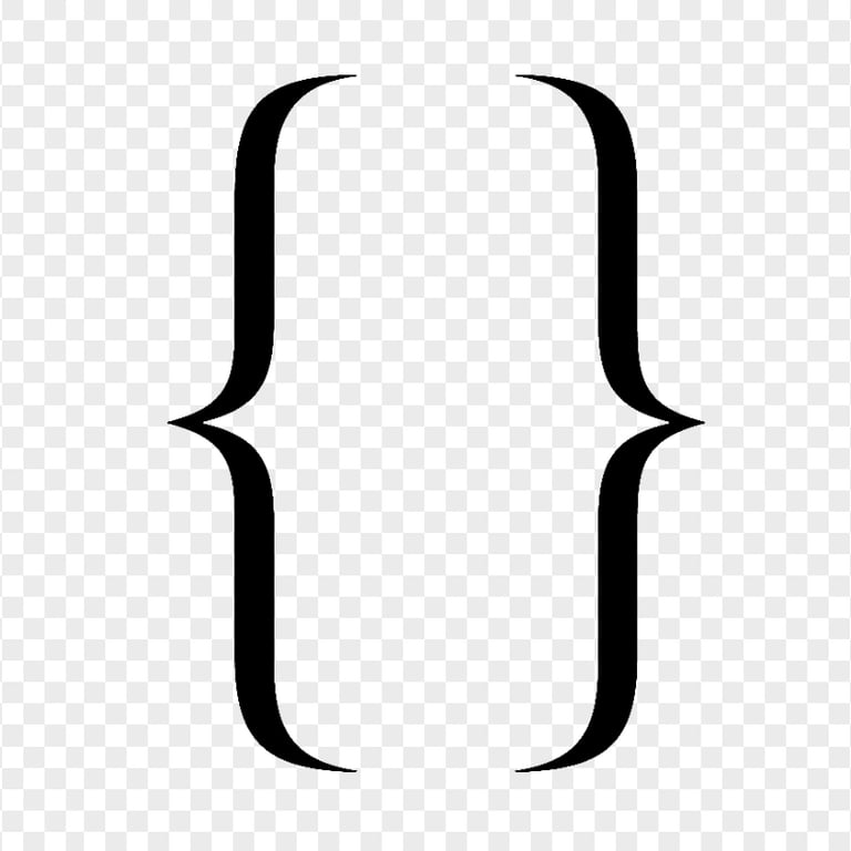 Brackets Black Icon Symbol Download PNG | Citypng