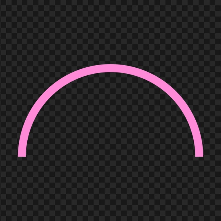 Pink Half Semi Circle Border Frame Transparent PNG | Citypng