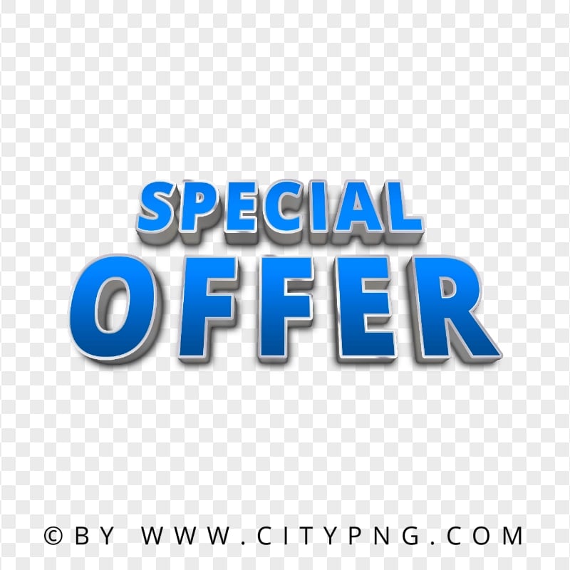 Special Offer Blue Word Label Logo Sign HD PNG | Citypng