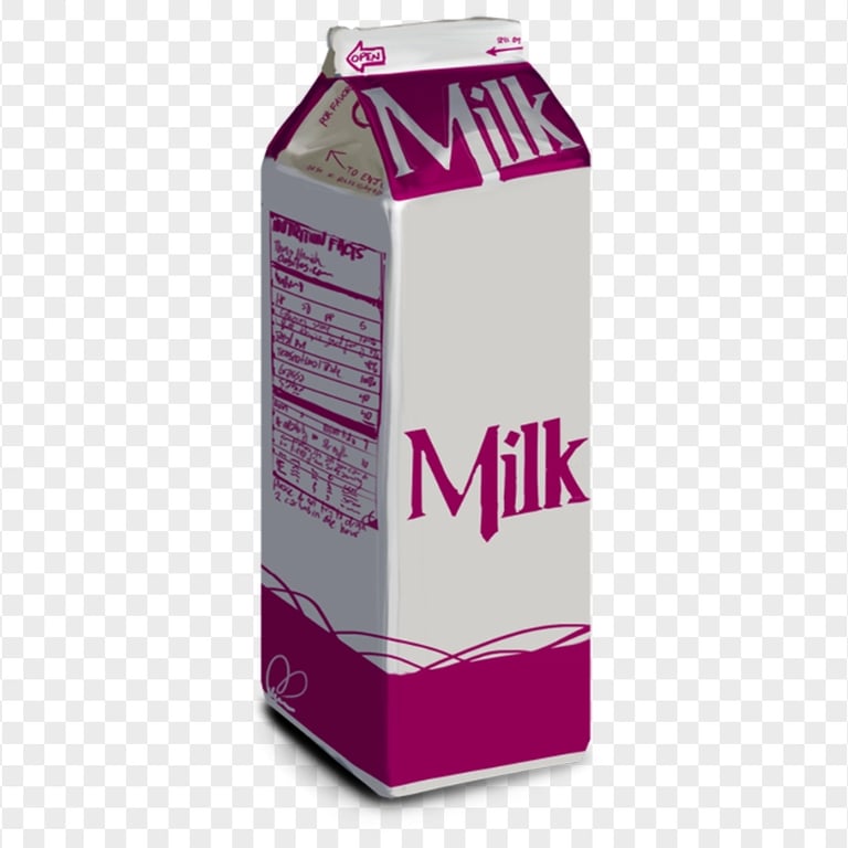 HD Pink And White Box Of Milk PNG | Citypng