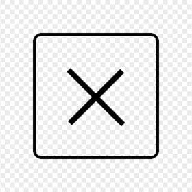 Close White X Square Icon Transparent Background | Citypng