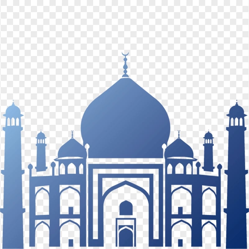 Islamic Arabic Blue Shape Of Masjid Mosque Vector | Citypng