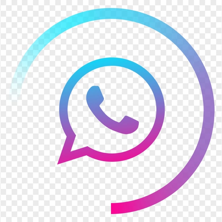 HD Creative Circle Blue Gradient To Purple Whatsapp Icon PNG | Citypng