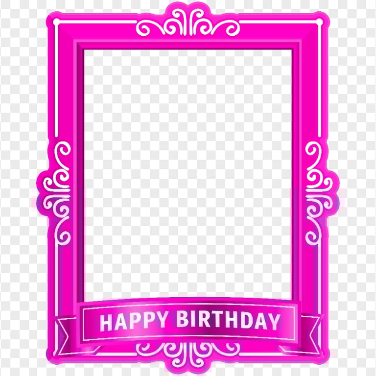 HD Pink Happy Birthday Poster Frame PNG | Citypng