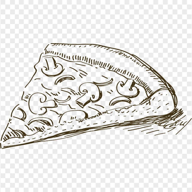 Pizza Slice Hand Drawing Sketch HD Transparent Background | Citypng