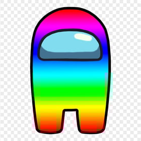 HD Rainbow Among Us Crewmate Character PNG | Citypng