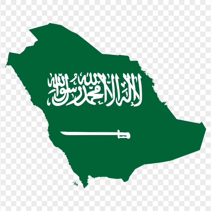 HD Saudi Arabia Flag Map Transparent PNG | Citypng