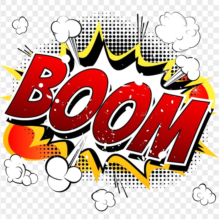 HD Bomb Boom Comic Cartoon Explosion PNG | Citypng