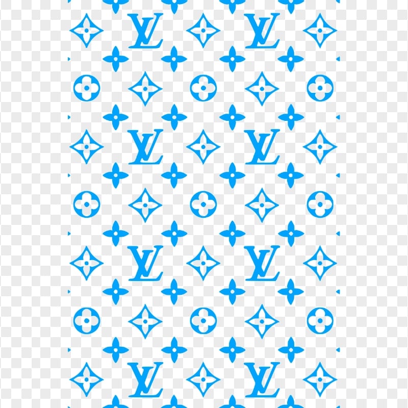Lv Louis Vuitton Blue Pattern HD PNG | Citypng