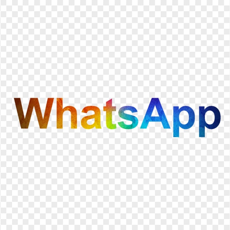 HD WhatsApp Rainbow Multicolor Text Logo PNG | Citypng