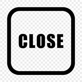 HD Square Close White Button Icon Transparent Background | Citypng