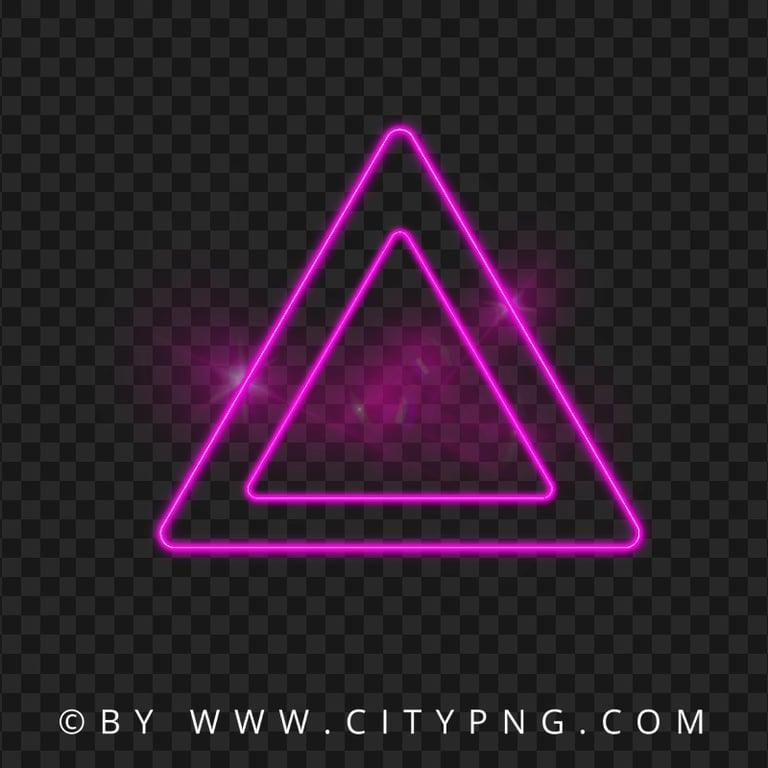 FREE Neon Pink Double Triangle With Flare Effect PNG | Citypng