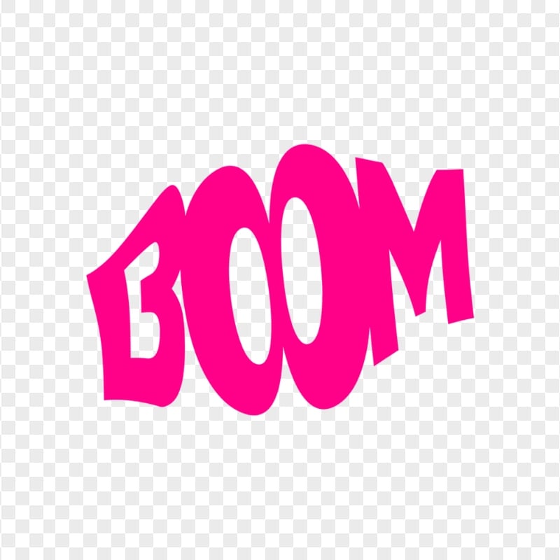 HD Pink Boom Word Text PNG | Citypng