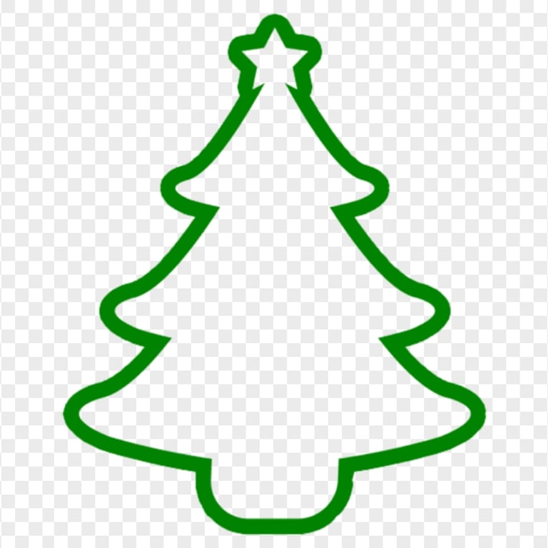 Green Christmas Tree Outline