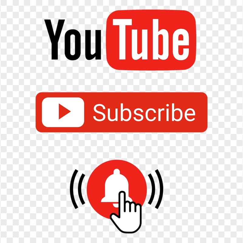 Youtube Logo And Subscribe Bell Buttons | Citypng