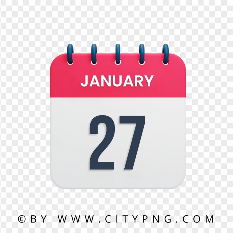 January 27th Date Vector Calendar Icon HD PNG | Citypng