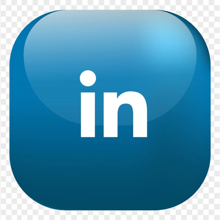 HD Square Blue Linkedin IN App Button Icon PNG | Citypng