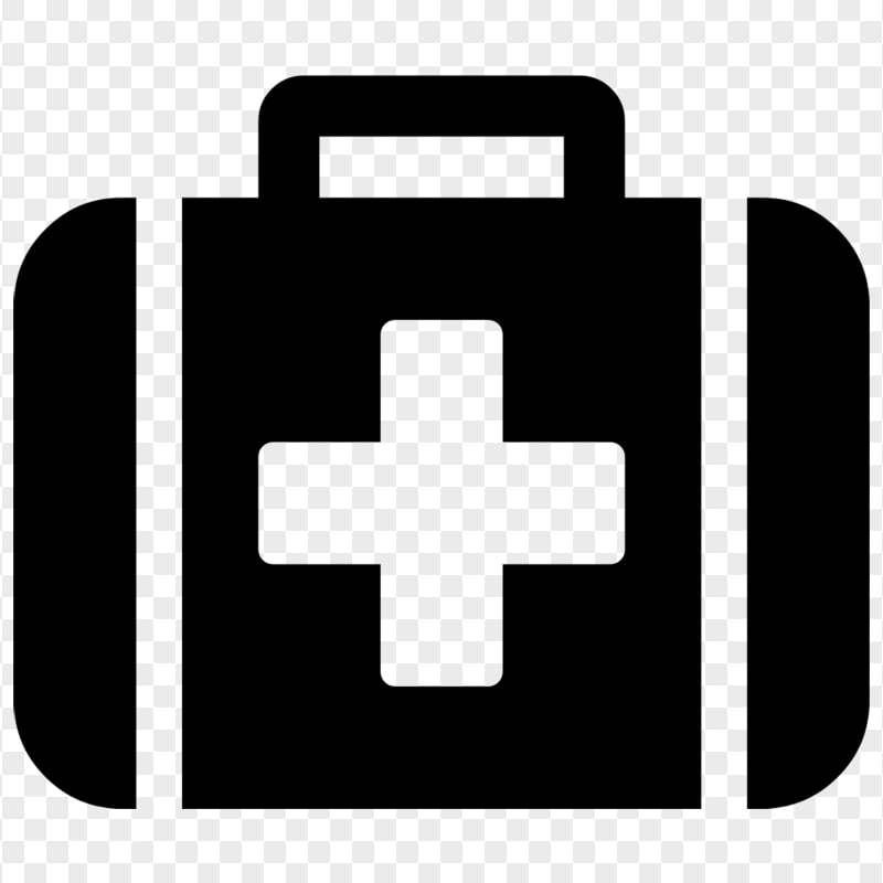 Black Emergency Doctor First Aid Bag Computer Icon | Citypng