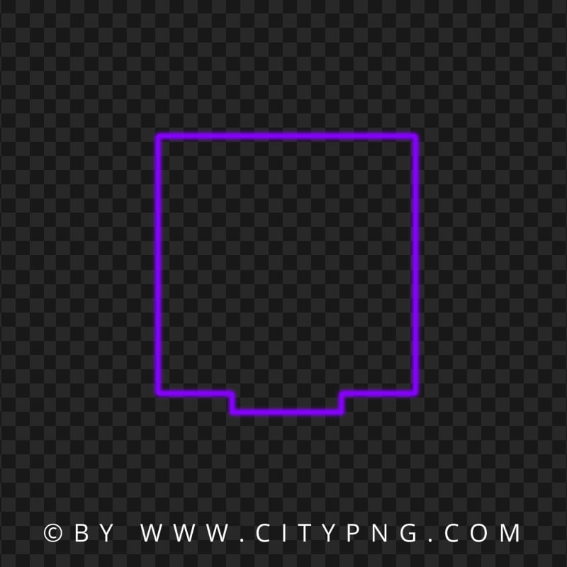 HD PNG Creative Square Neon Purple Frame Border | Citypng