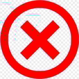HD Red X Cross Mark Icon PNG | Citypng