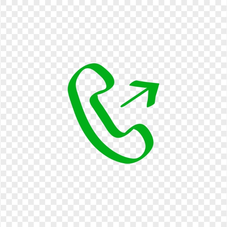 HD Green Hand Draw Call Phone Icon Transparent PNG | Citypng