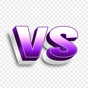 Versus Vs Purple 3D Text Sign HD PNG | Citypng