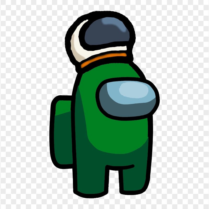 HD Green Among Us Crewmate Character With Astronaut Helmet PNG | Citypng