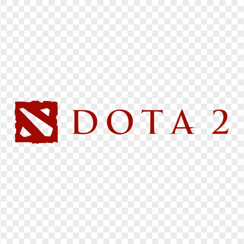 HD Dota 2 Logo Red Text With Symbol PNG | Citypng