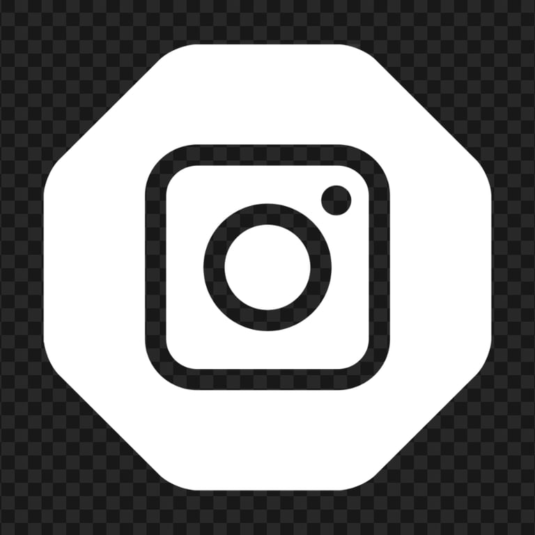 Instagram Outline Logo In White Hexagonal Shape Icon | Citypng