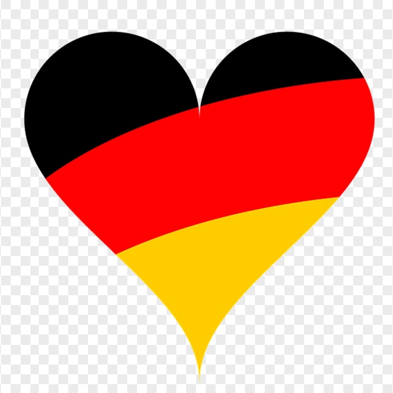 Love German Flag On Heart Shape FREE PNG | Citypng