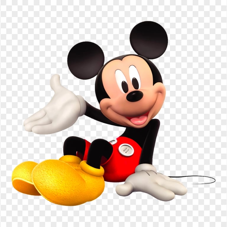 HD Mickey Mouse Sitting Down Happy Face PNG | Citypng
