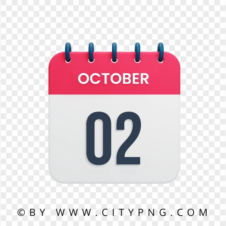 2nd October Date Vector Calendar Icon HD Transparent PNG | Citypng