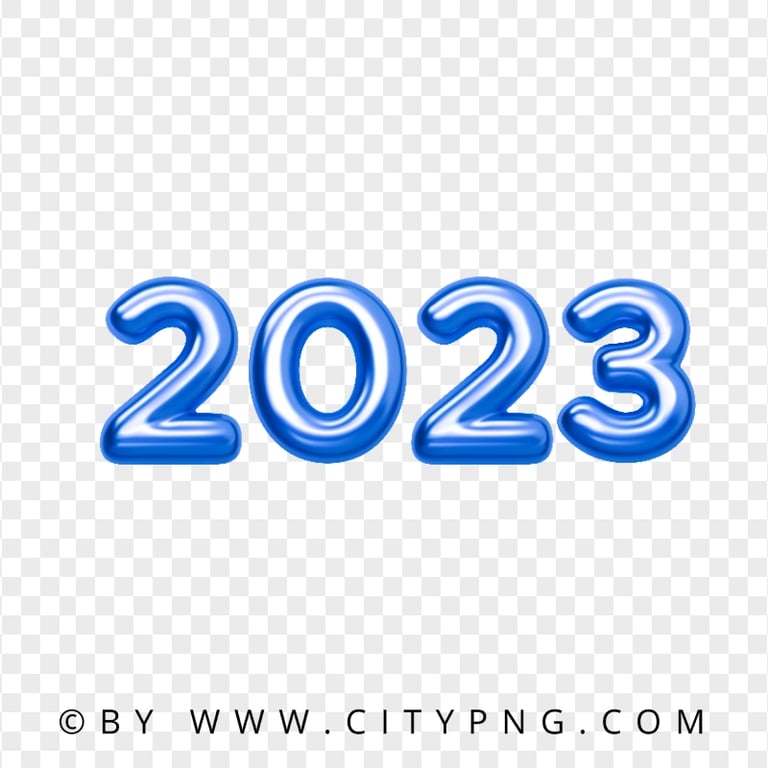 Blue 2023 Text Numbers Image PNG | Citypng