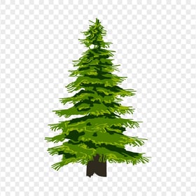 Green Cartoon Vector Christmas Pine Tree PNG | Citypng