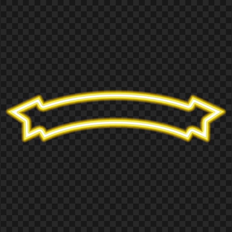 Neon Yellow Ribbon Banner PNG | Citypng