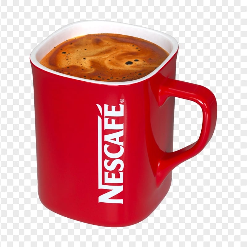 HD Ceramic Red Nescafe Coffee Mug Transparent PNG | Citypng