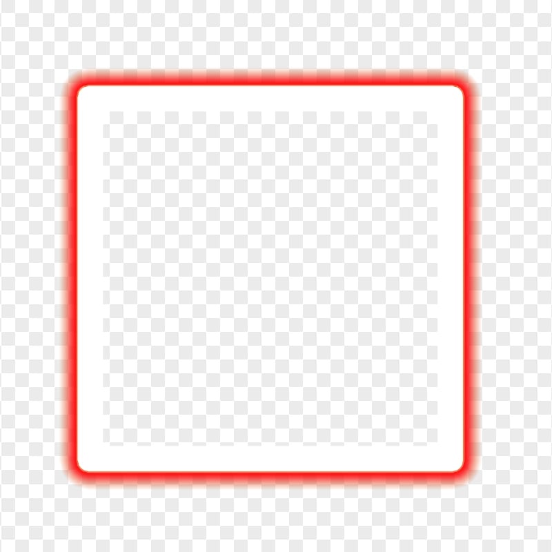 HD Red Neon Square Frame Border PNG | Citypng