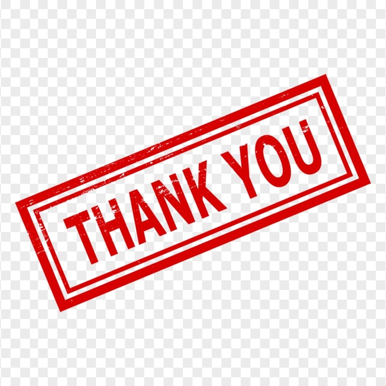 HD Thank You Red Text Stamp Transparent PNG | Citypng