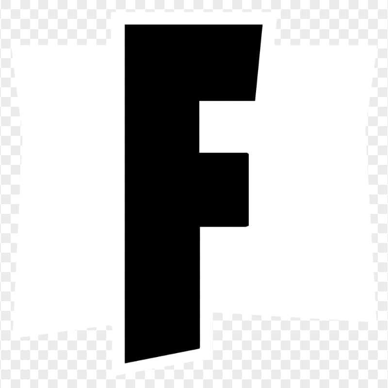 HD Fortnite White & Black F Logo Letter PNG | Citypng