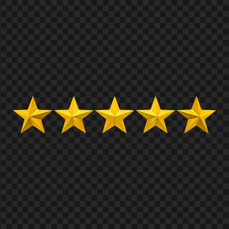 Yellow Five Stars Review Rating HD Transparent PNG | Citypng