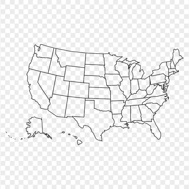 United States Blank Map Transparent Background | Citypng