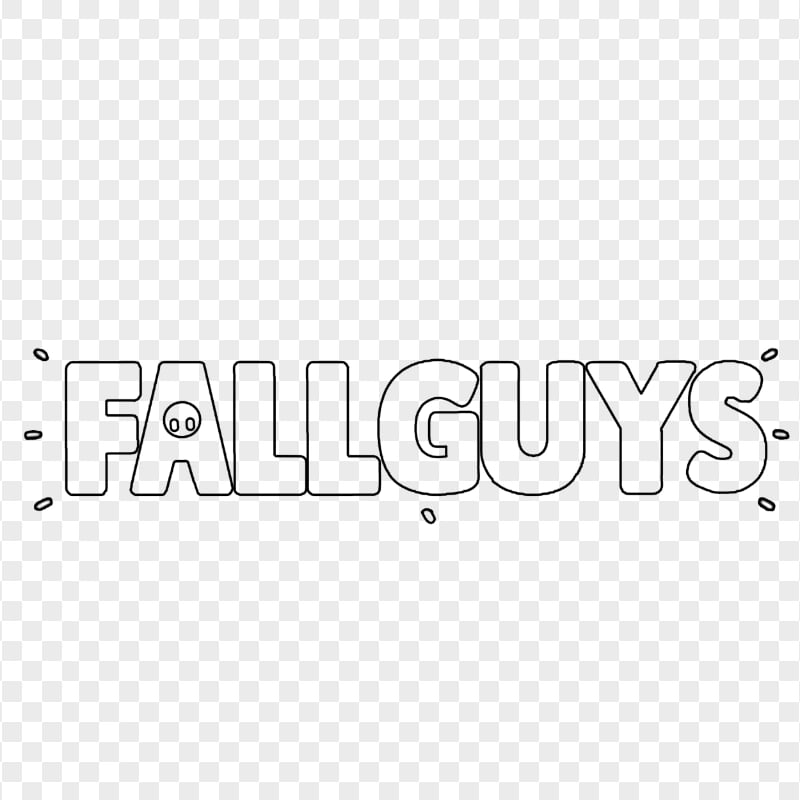 HD Fall Guys Black Outline Logo PNG | Citypng